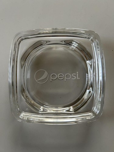 Pepsi Square Glass Ashtray - Set of 10 - Clear - Logo Design - | eBay