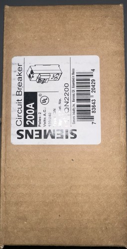 Siemens QN2200 200A 2-Pole Circuit Breaker 120v/240v | eBay