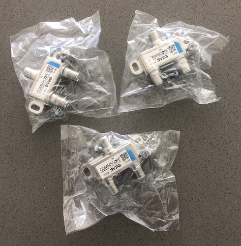 Lot Of 3 CommScope SV-2G SV2G 2-way Digital Cable Coaxial Splitter 5 ...