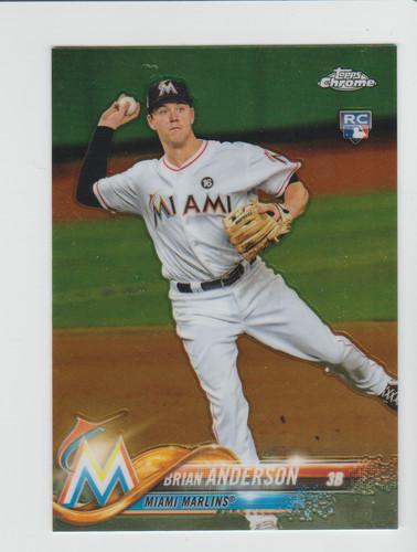 2018 Topps Chrome #22 Brian Anderson rookie card, Miami Marlins | eBay