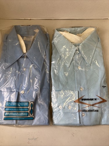 Lot Of 2 Manhattan Torque Shirts Men’s Size 16 Vintage Front Pocket ...
