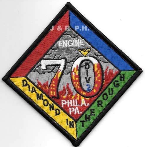 Philadelphia Engine-70 "Diamonds in Rough", Pennsylvania (4" x 4") fire ...