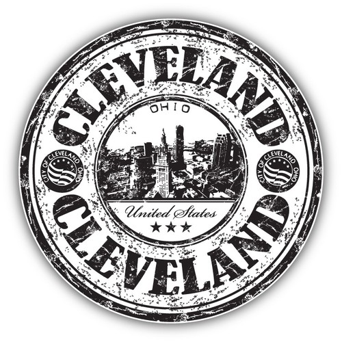 Cleveland City Ohio United States Grunge Travel Car Bumper Sticker ...