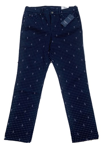 Charter Club Women's Lexington Marine-Dot Straight-Leg Jeans Size 14 | eBay