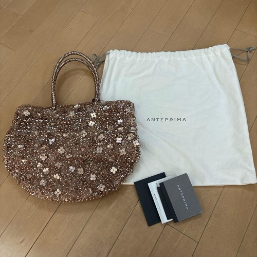 ANTEPRIMA FIORITURA Rose Silver Gold Wire Basket Bag Women's Casual ...