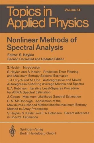 Nonlinear Methods of Spectral Analysis by S. Haykin (English) Paperback ...