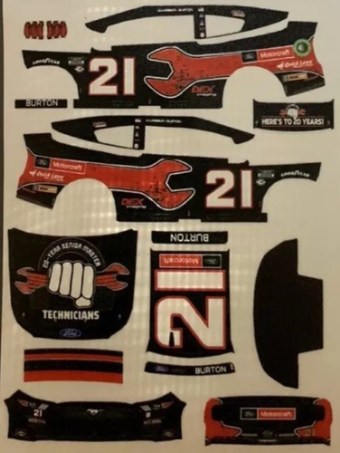 Custom 2023 Harrison Burton #21 Technician 1/64 Scale NASCAR Peel ...