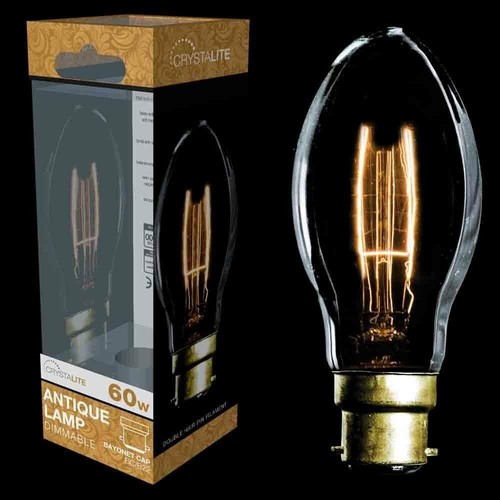 8x 60W Antique Double Hair Pin Filament Dimmable Clear Light Bulb BC ...