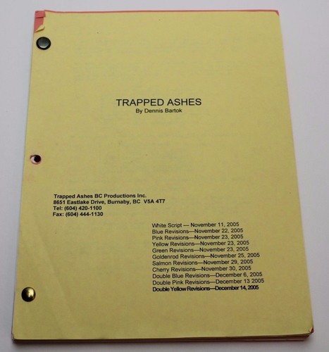 TRAPPED ASHES / Dennis Bartok 2005 Screenplay, cult HORROR FILM ON STUDIO TOUR | eBay