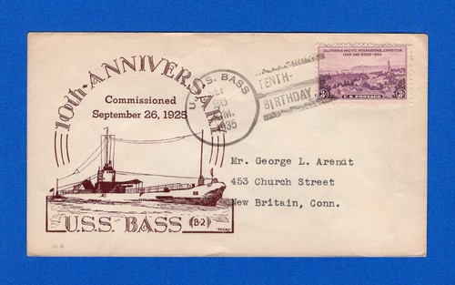 USS Bass SS-164 10th Anniversary of Commission September 26, 1935 | eBay