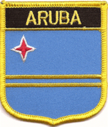 ARUBA SHIELD FLAG EMBROIDERED PATCH - IRON-ON - NEW APPROX 2.5 x 2.75" | eBay