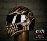 Graphic Custom Painted Motorcycle helmet airbrushed in Skull design ...