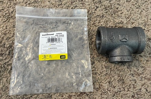 Southland 1x1x3/4” Black Iron Reducing Galvanized Tee 520-754HN | eBay