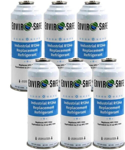 R 134a Refrigerant Replacement Cans- Coldest Refrigerant for Auto - 6 ...