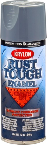 Krylon Rust Tough Preventive Enamel 12 Oz Battleship Gray / Gloss ...