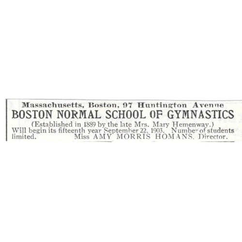 Boston Normal School of Gymnastics Amy Morris Homans c1918 ...