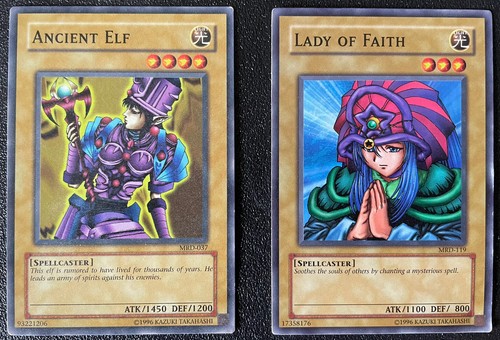 Yu-gi-oh Metal Raiders: MRD-037 Ancient Elf & MRD-119 Lady Of Faith ...
