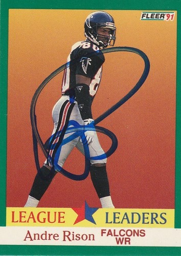 ANDRE RISON ATLANTA FALCONS SIGNED 1991 FLEER CARD #412 | eBay