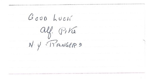 RARE ALF PIKE (DEC. 2009) AUTOGRAPHED LARGE INDEX CARD ! | eBay