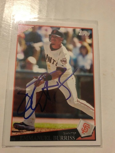 San Francisco Giants EMMANUEL BURRIS Signed Topps Card | eBay
