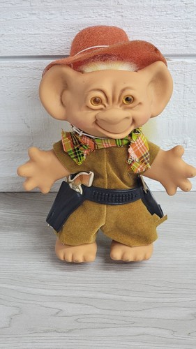 1966 Troll Vintage NIK Doll 5.5" Wishnik Uneeda Troll Doll Cowboy Ranch ...