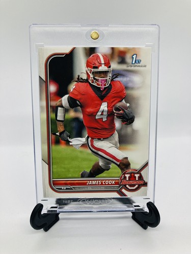 James Cook RC 1st Bowman 1 Rookie Card Bills 2022 Pop Topps Dalvin Cook ...