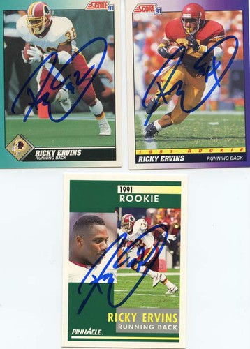 Redskins Trojans Ricky Ervins signed 1991 Score Rookie Card | eBay