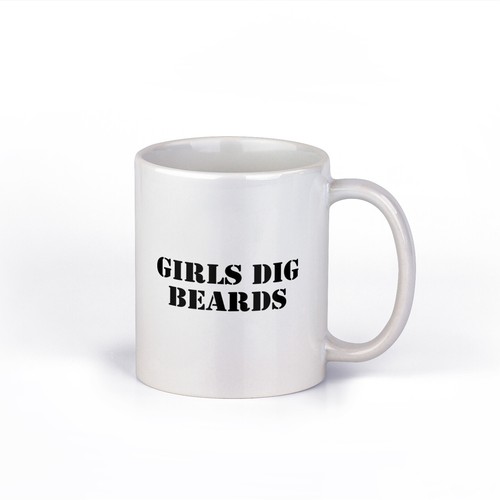 Girls Dig Beards Mug | Beard Women Ceramic Coffee Cup | 11-Ounce Coffee ...
