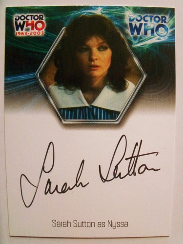 SARAH SUTTON 2003 Doctor Who Signed Autographed Card (Vintage) Limited ...