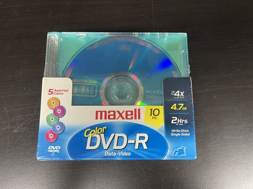 MAXELL COLOR DVD-R 10 PACK 4.7GB 120 MIN | eBay
