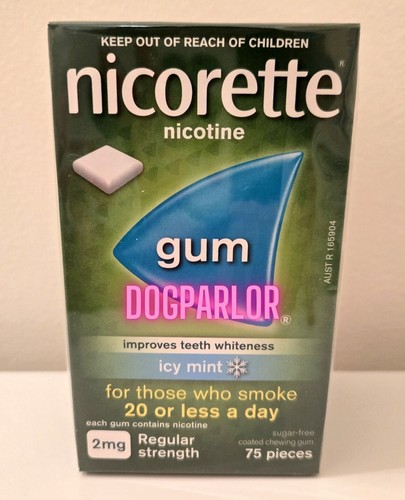 Nicorette 2mg Icy Mint Nicotine Gum 4 Boxes = 300 Pieces 10/2027 FRESH ...