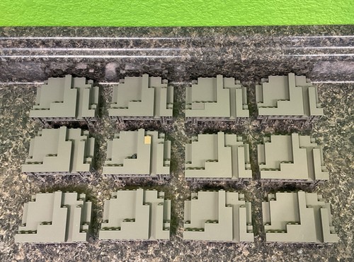 x12 LEGO Vintage Burps Castle Walls Rock Panels Pieces Old Dark Grey ...