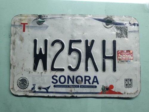 Sonora Mexico motorcycle license plate | eBay