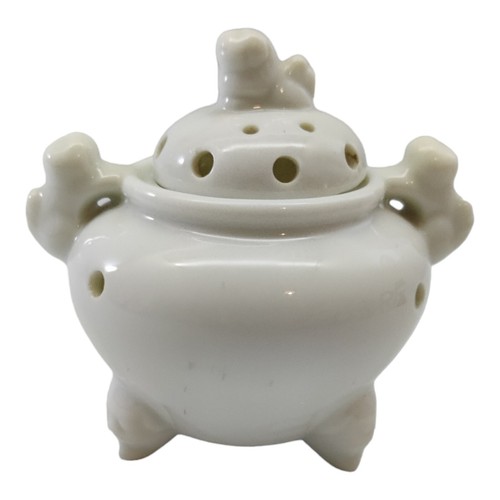 Vintage Japan Small White Porcelain Foo Dog Incense Burner | eBay