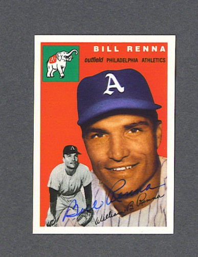 Bill Renna signed A's 1954 Archives baseball card | eBay