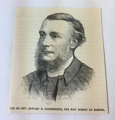 1885 magazine engraving ~ REVEREND EDWARD H BICKERSTETH Bishop Of ...