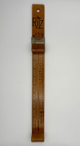 Antique 1940s Wooden Shoe Size Measuring Stick Foot Gauge Chicago USA ...