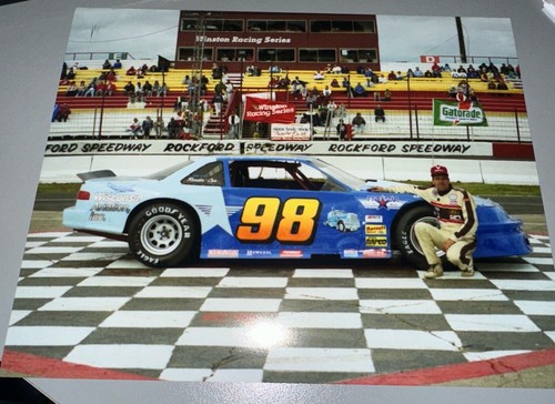1990 Ted Musgrave #98 Stock Car Racing 8x10 Pose Photo Rockford ARTGO ...