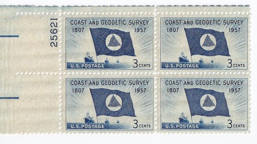 STAMP US SCOTT 1088 "Coast & Geodetic Survey Flag" 3 CENT 1957 MNH PB ...