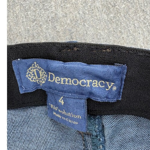 Democracy Jeans Womens 4 Absolution Distressed Frayed Hem Cropped Dark ...