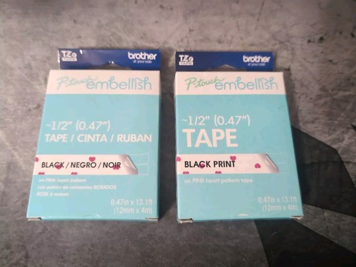 P-Touch Embellish by Brother ~ 1/2" Decorative Tape Labels Lot of 2 | eBay
