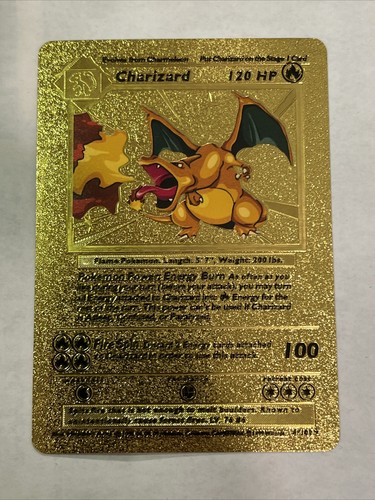 Charizard Gold Foil Pokémon Card 4/102 N/mint Fresh out of the box | eBay