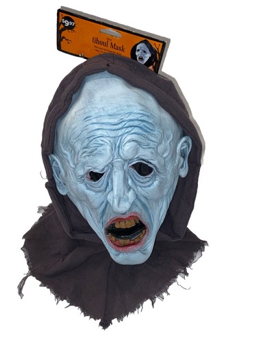 Scary Blue Ghoul Hooded Crazy Teeth Mask by Easter Unlimited EU Vintage ...