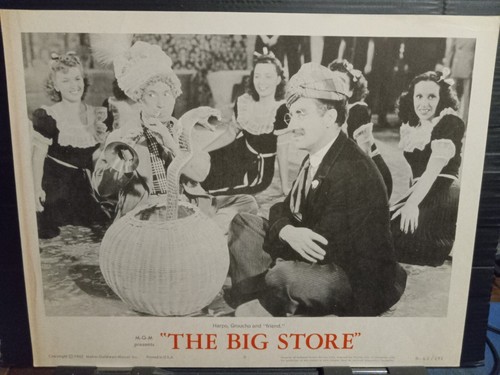 Lobby Card 1962rr THE BIG STORE Marx Brothers Harpo snake charmer ...