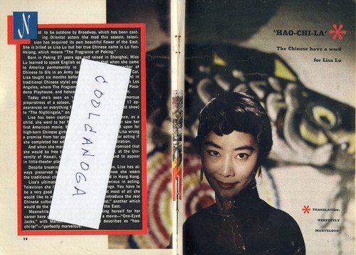 1959 TV ARTICLE LISA LU CHINESE ACTRESS LU YEN HSIANG ARMY LANGUAGE ...