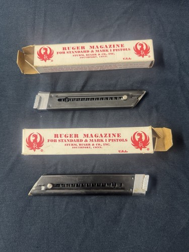 Ruger Standard Mark 1 Magazine In Original Box 2 Piece Lot 9 Round 22 ...