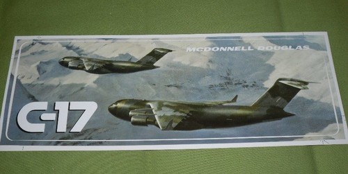 MCDONNELL DOUGLAS C-17 STICKER AIR FORCE AIRLIFT PLANE C-X VINYL DECAL ...