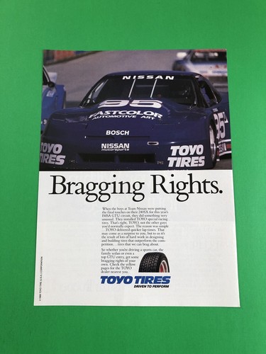 1989 1990 NISSAN 240SX 240 SX IMSA GTU ORIGINAL PRINT AD ADVERTISEMENT ...