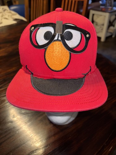 Elmo Face Sesame Street Embroidered Red Baseball Cap Hat Snapback | eBay