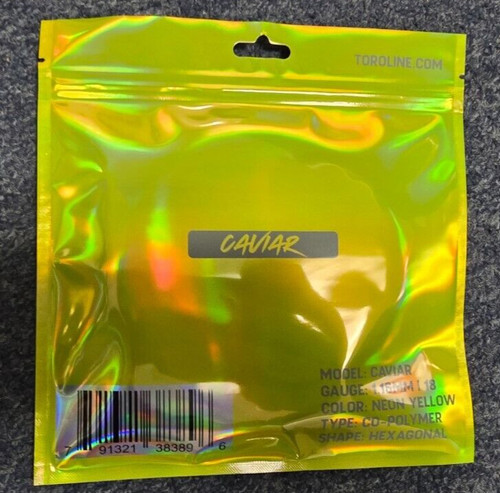 Toroline Caviar 18 Gauge 1.16mm Tennis String Set Neon Yellow | eBay